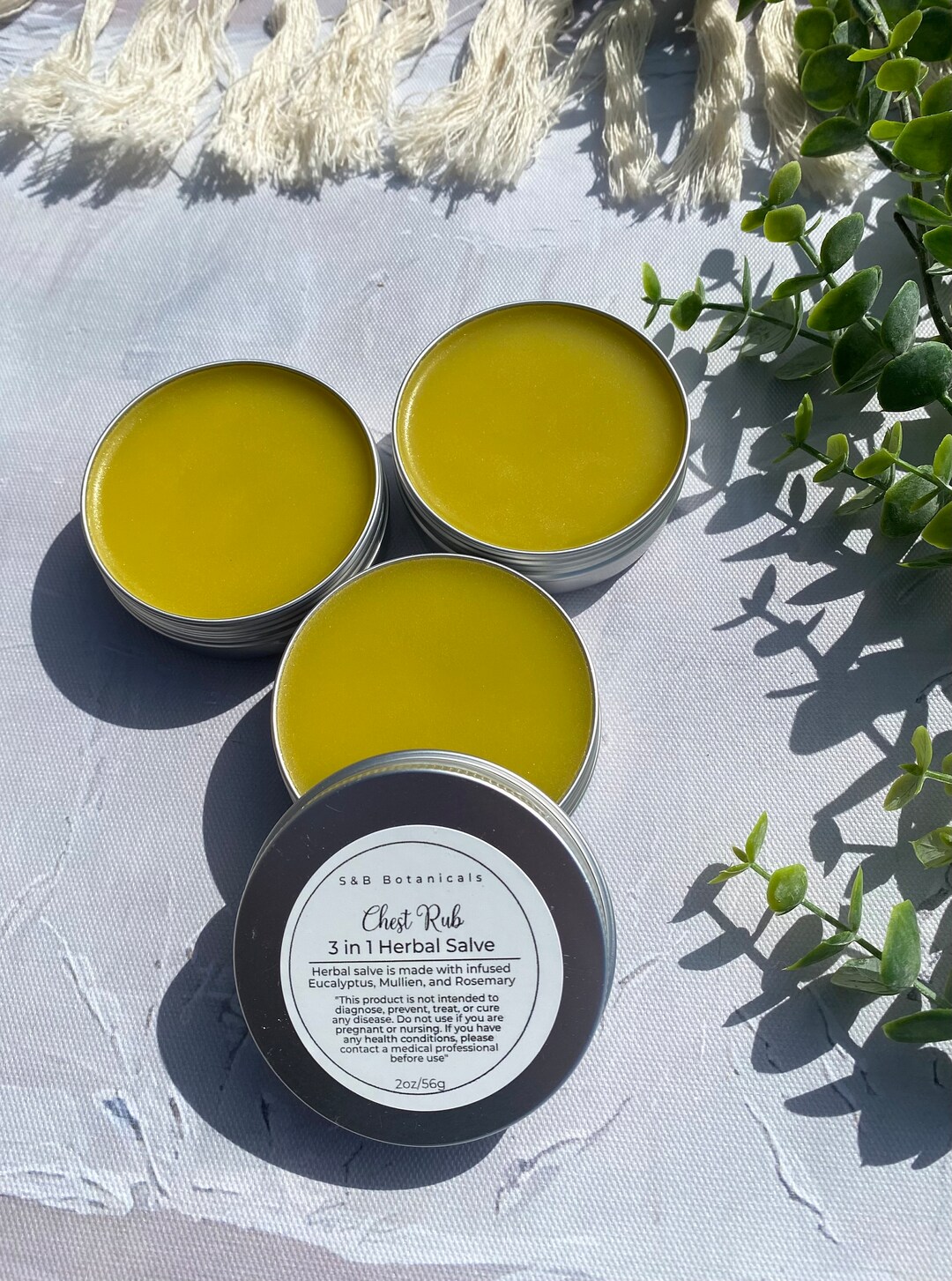 Chest Rub, Herbal Salve, Herbal Chest Rub, Homemade, Natural ...