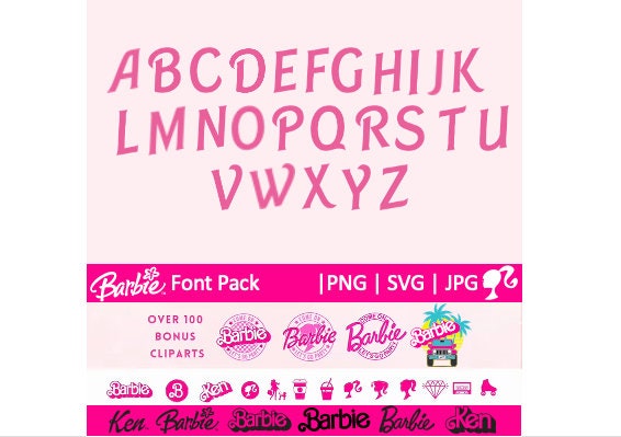 Retro Barbie Font SVG and OTF TTF Canva & Cricut Compatible - Etsy