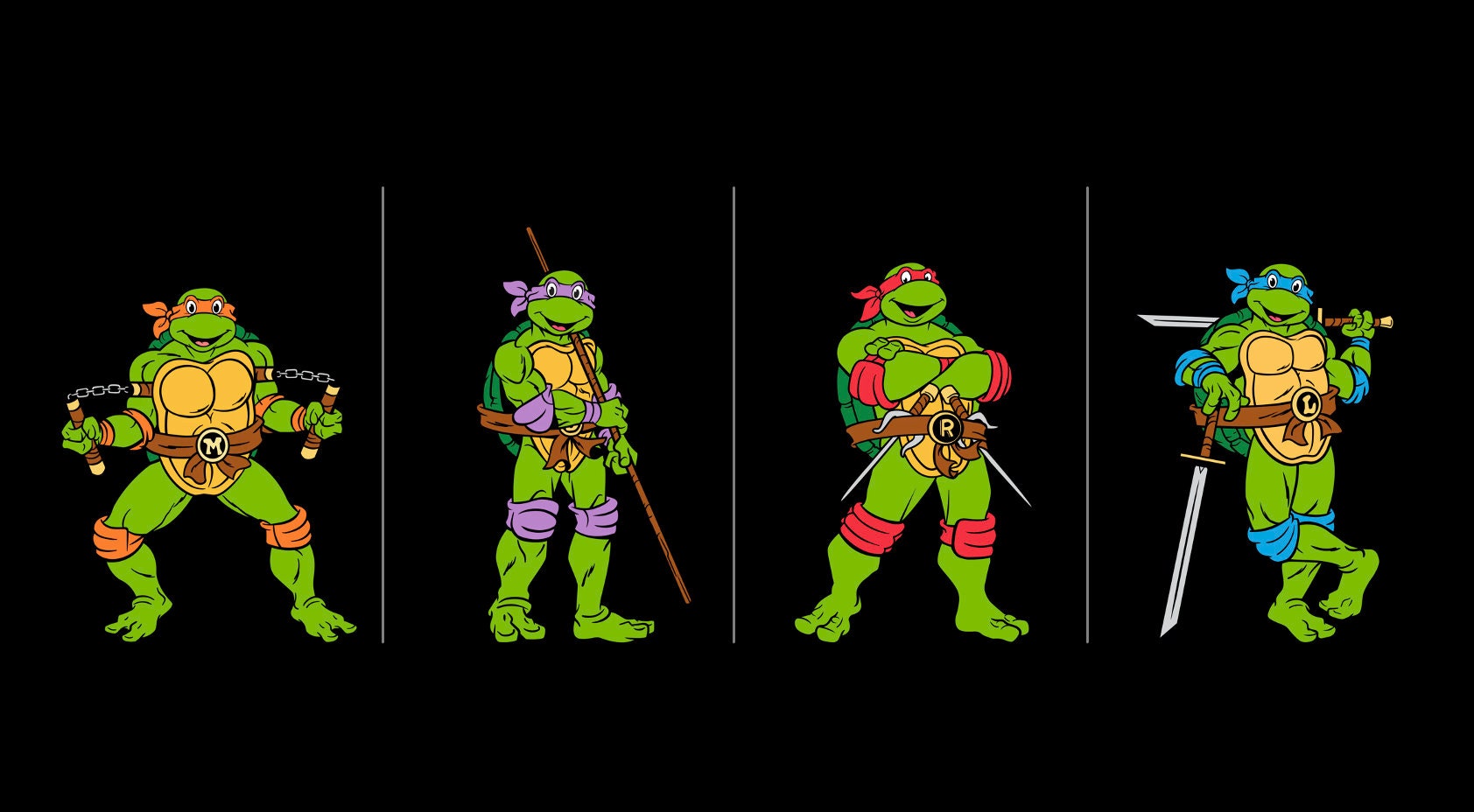 Ninja Turtle Group Individual Svg Teenage Mutant Ninja - Etsy Australia