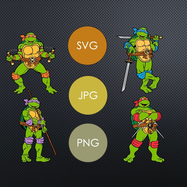 Ninja Turtle Clipart - Etsy