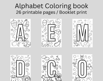 Preschool Kindy Coloring Alphabet Sheet - Etsy