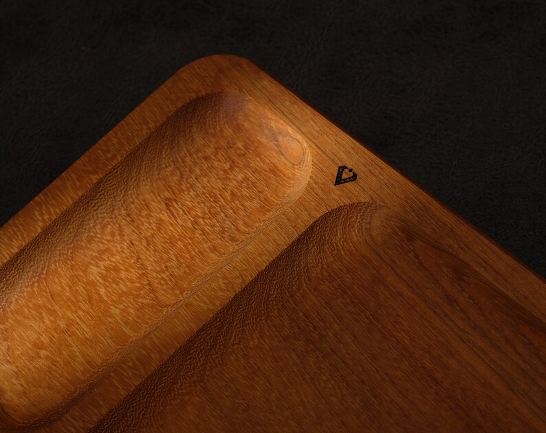 Wooden Burger Serving Plate Iroko Burger Serving Tray Burger - Etsy