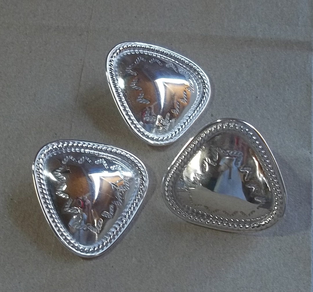 Handmade Sterling Silver Anthony Kee Tri Stamped Post Earrings & Ring ...