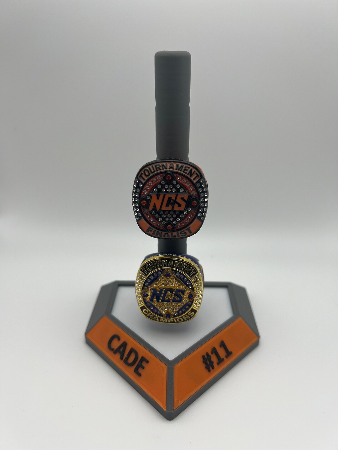 Personalized Baseball Ring Holder gray - Etsy