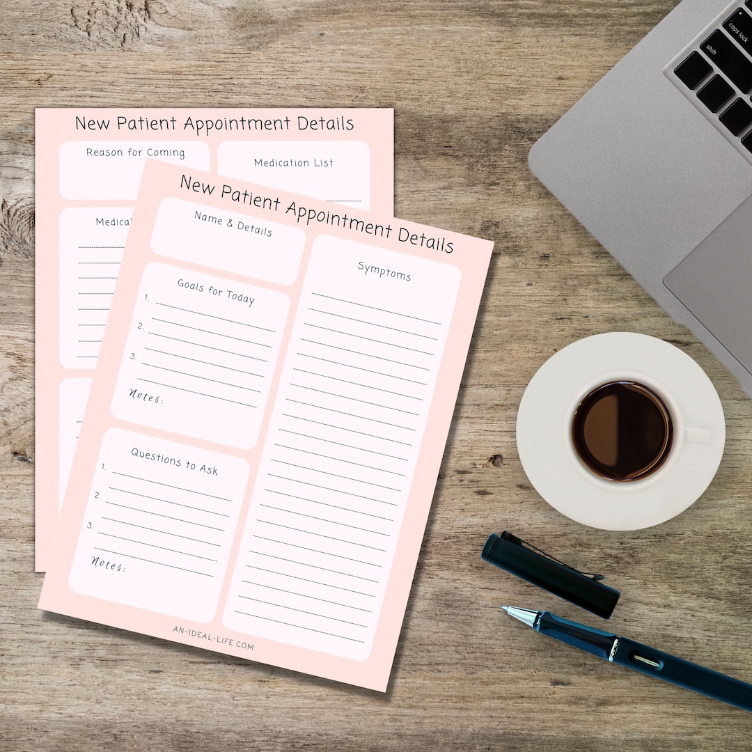 New Patient Appointment Worksheet | First Specialist Appointment ...