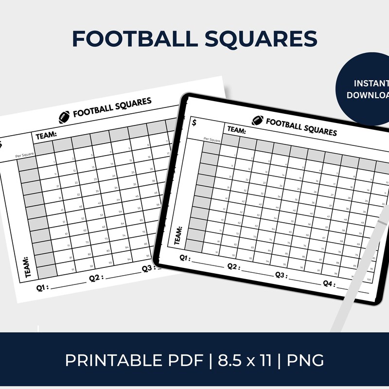 100 Square Raffle Board - Etsy Australia