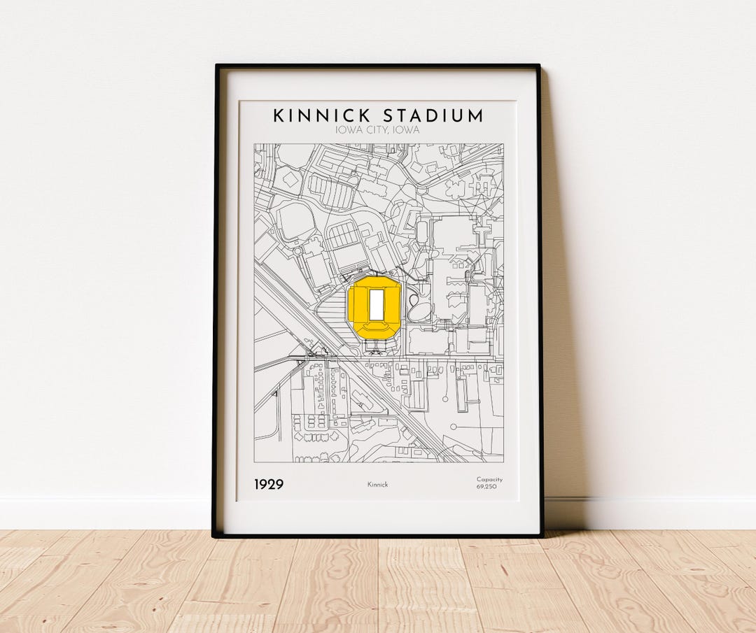 Kinnick Stadium Map Print: Digital Iowa Football Wall Art Poster - Etsy