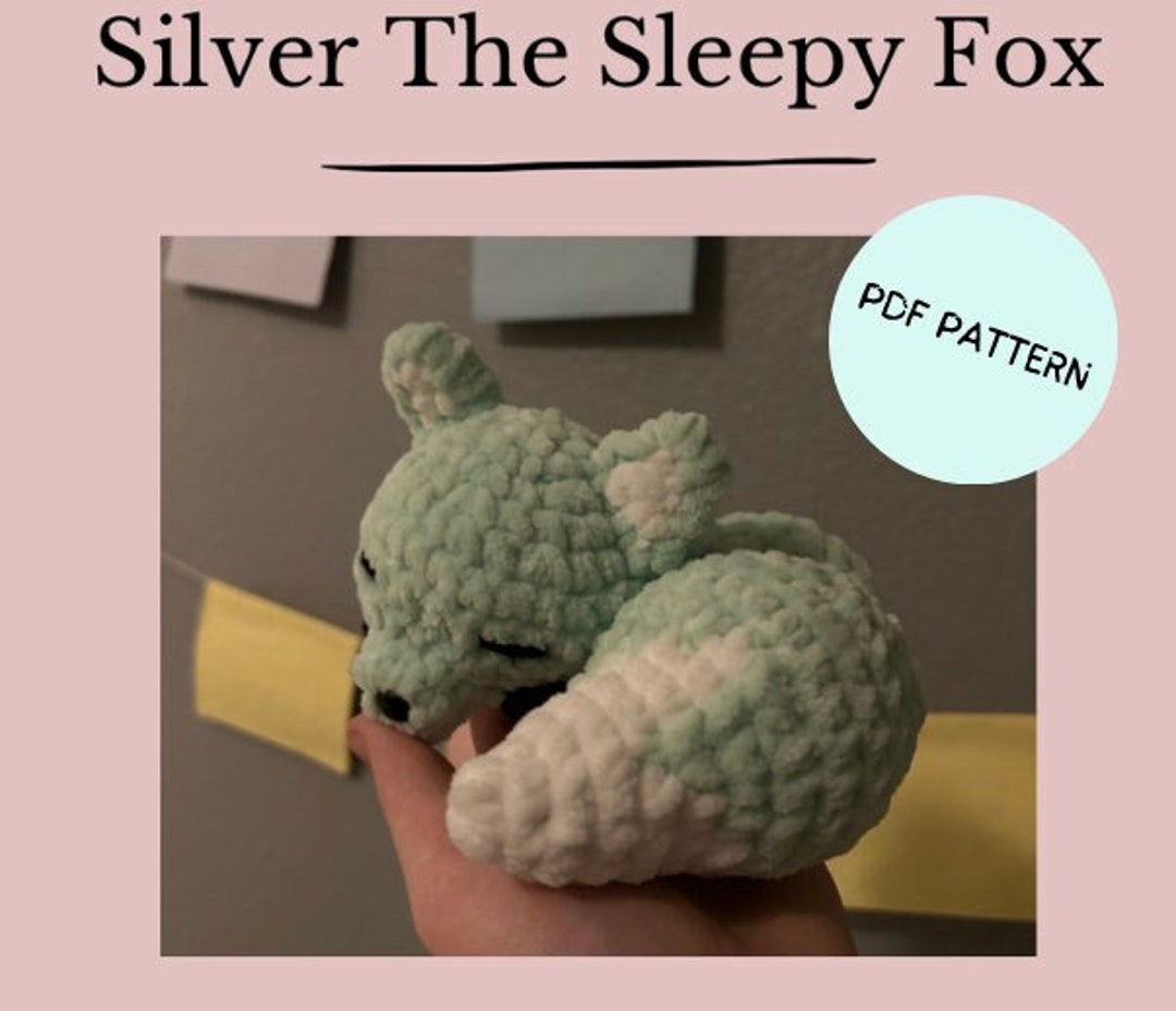 Silver the Sleepy Fox Pattern, Crochet Pattern, Amigurumi Pattern, Crochet Fox Pattern, Fox ...
