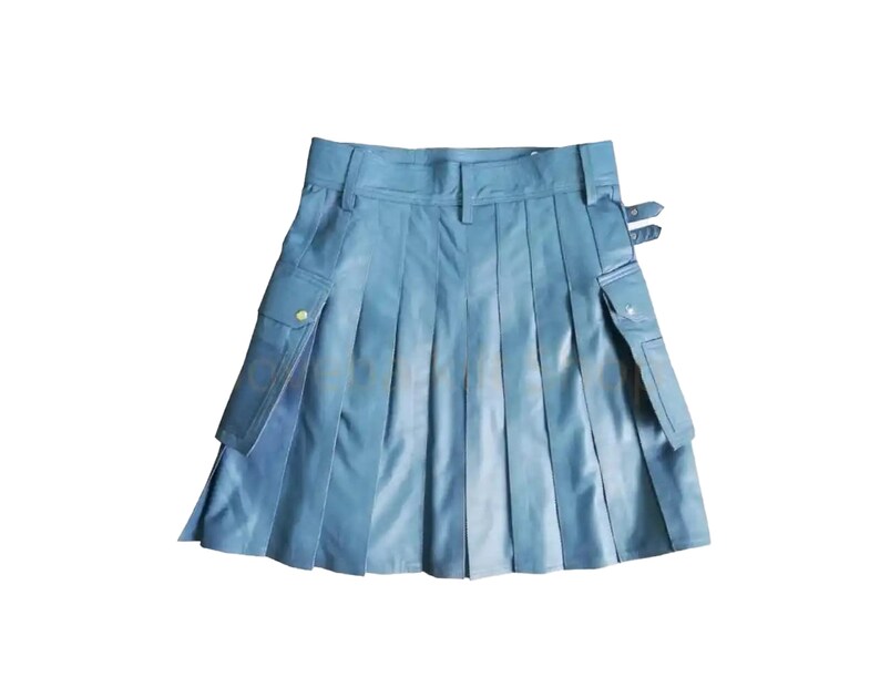 Men's Short Mini Leather Kilt, Real Leather Made to Order Kilt, Kilt ...
