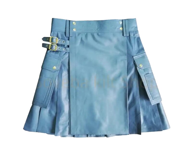 Men's Short Mini Leather Kilt, Real Leather Made to Order Kilt, Kilt ...