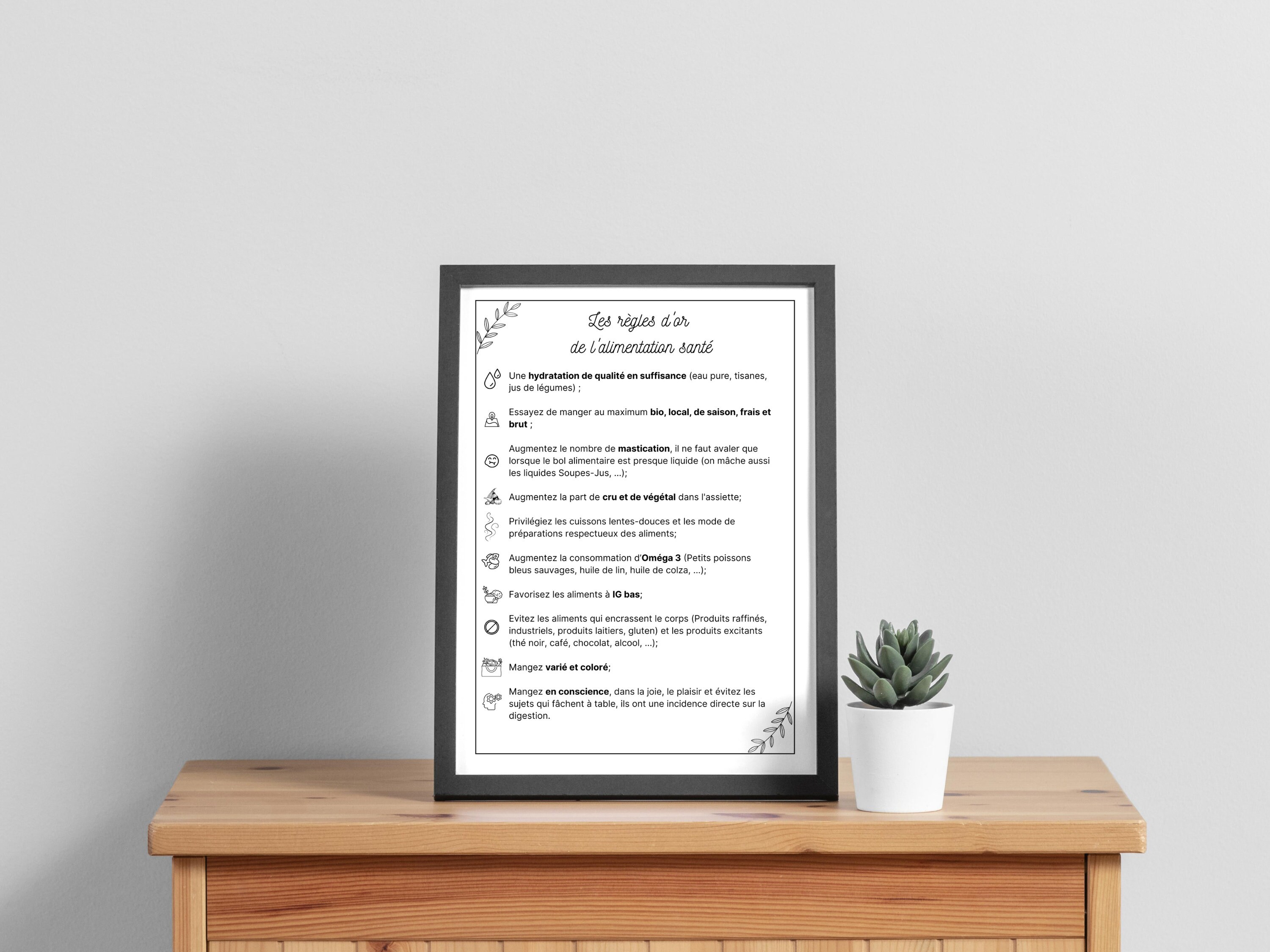 Printable Golden Rules of Healthy Eating Poster Black - Etsy