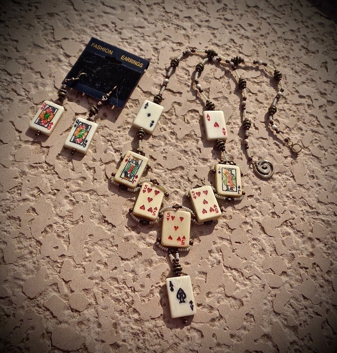 Enticing Colorful Bone Card Statement Necklace, Sparkling Swarovski ...