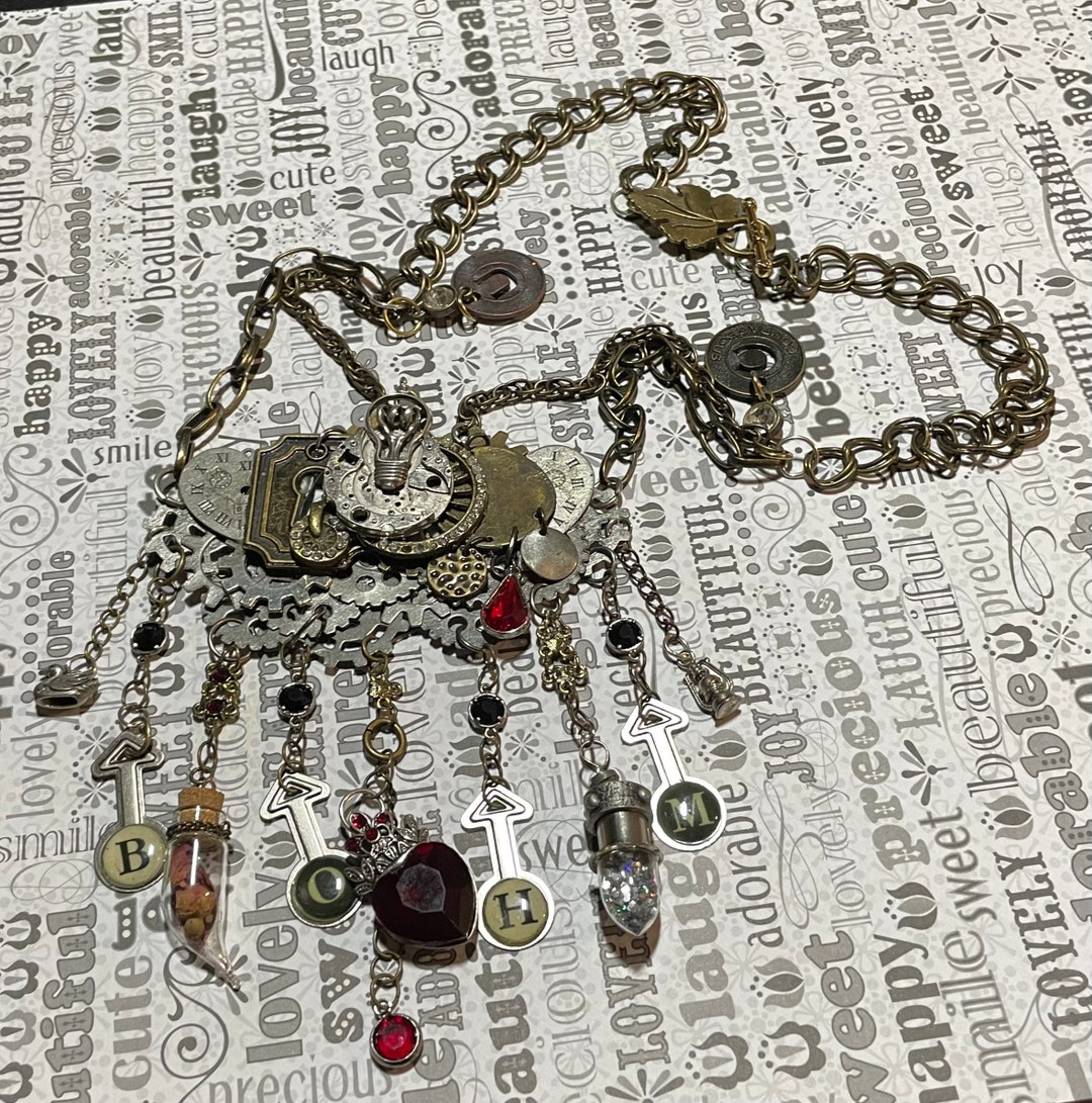 Remarkable Geneological Ludwig Bohm Statement Neckwear Locks, Crystals ...