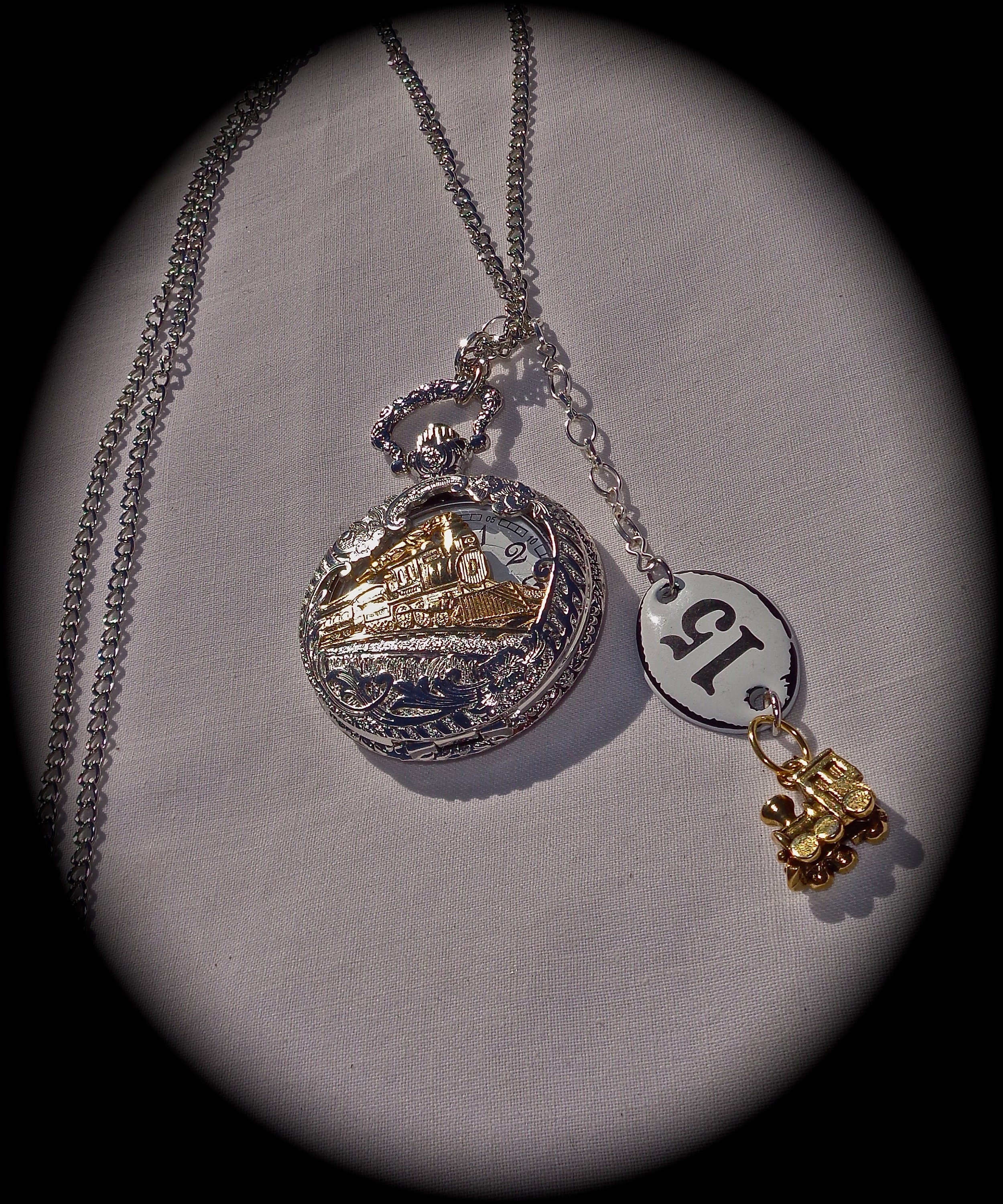 Train Pocket Watch 15 Train Tag Colors Gold, Silver, Black, White ...