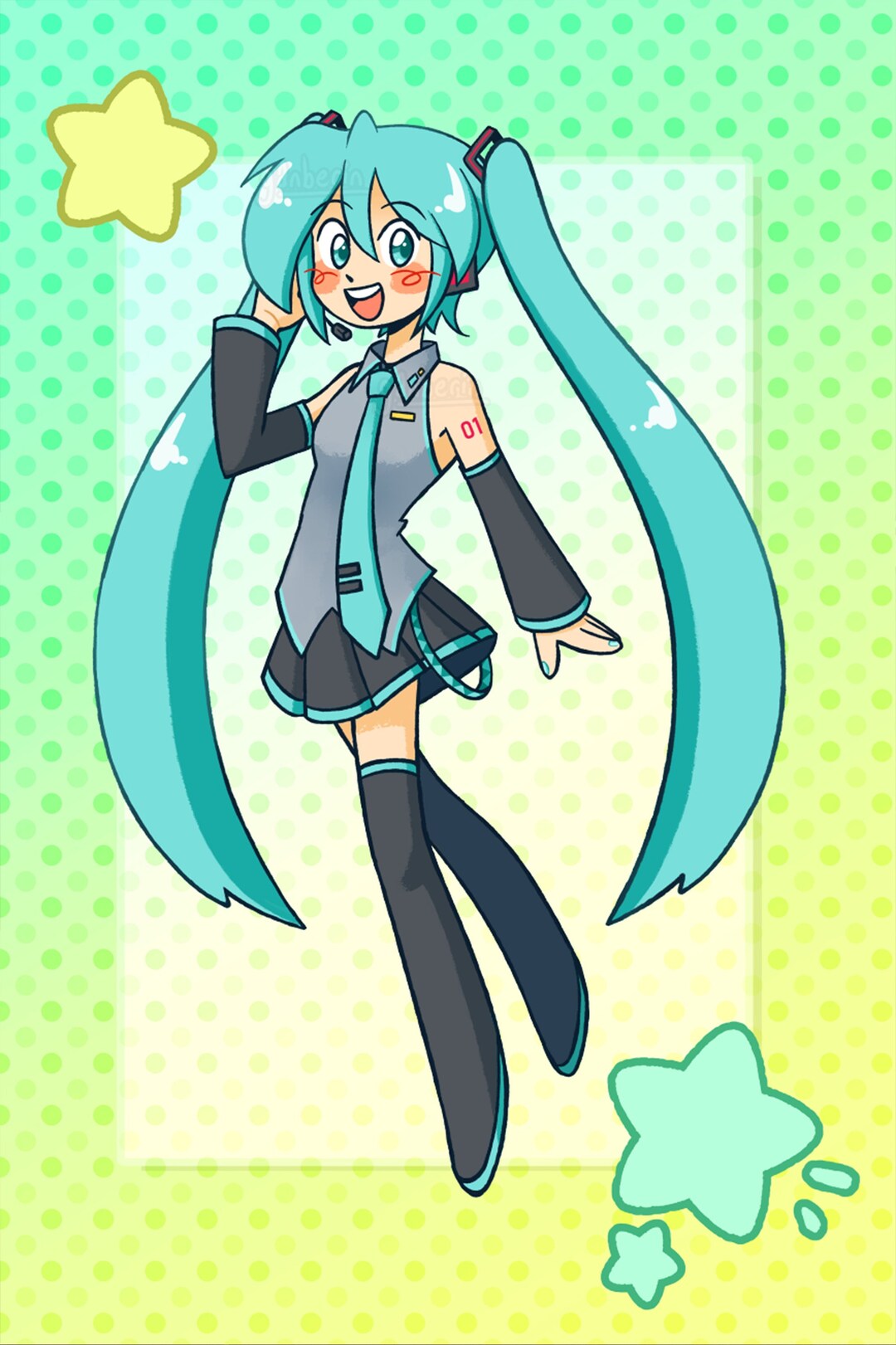 Vocaloid Miku Art Print - Etsy