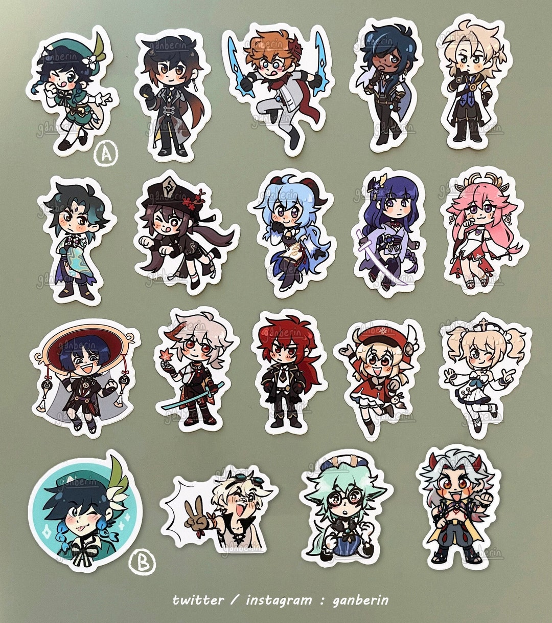 Genshin Impact Vinyl Stickers - Etsy