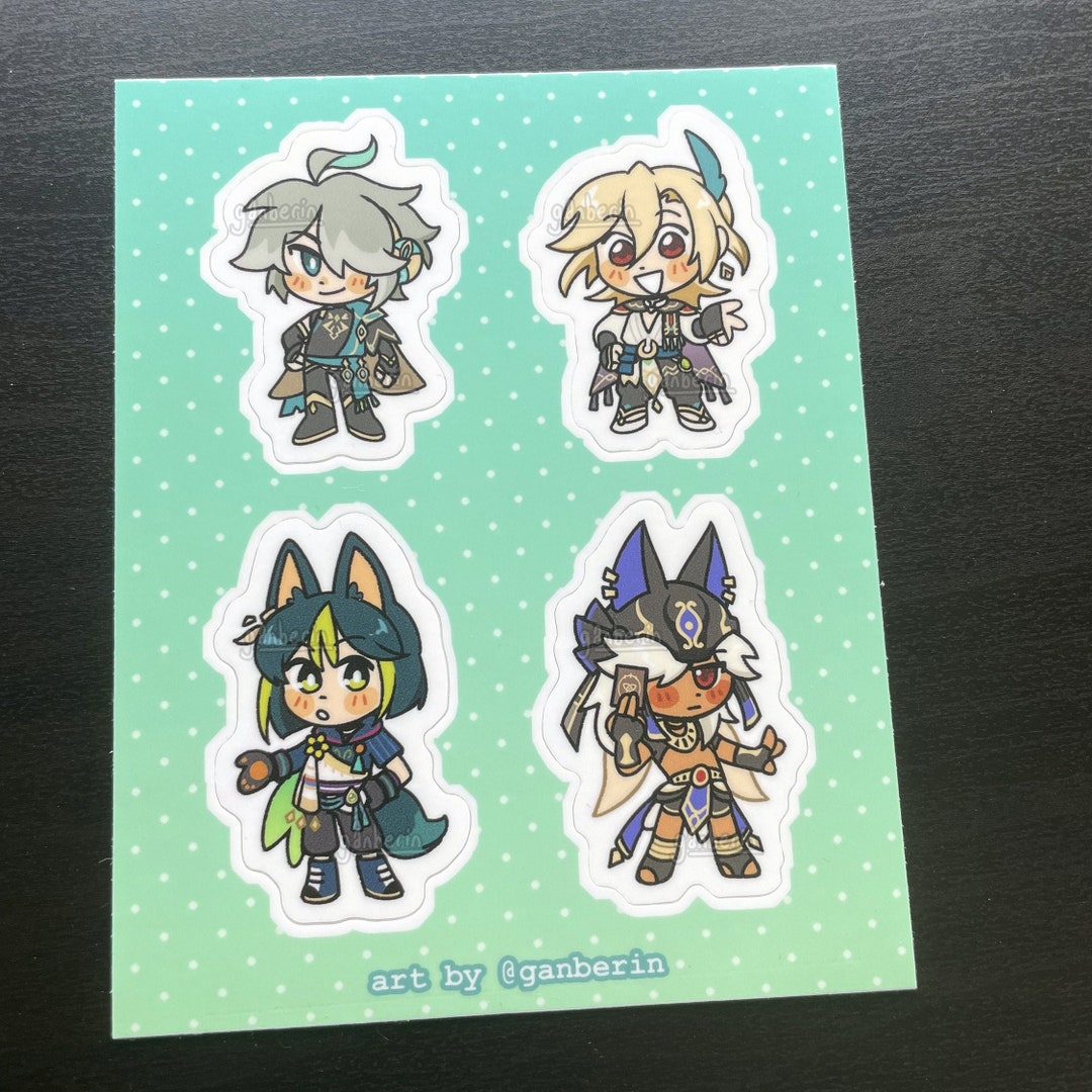 Genshin Impact Sumeru Vinyl Sticker Sheet: Tighnari, Cyno, Kaveh ...