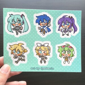 Vocaloid Vinyl Sticker Sheet: Miku, Kaito, Rin, Len, Gakupo, Gumi - Etsy