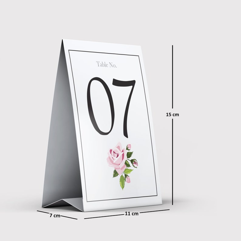 Table Tent Cards. 1-50 Table Numbers - Etsy