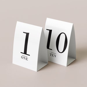 Black Table Tent Cards. 1-50 Table Numbers - Etsy