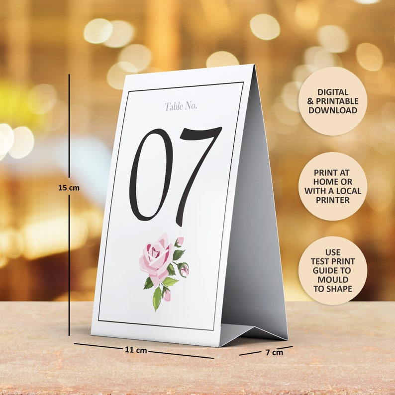 Table Tent Cards. 1-50 Table Numbers - Etsy