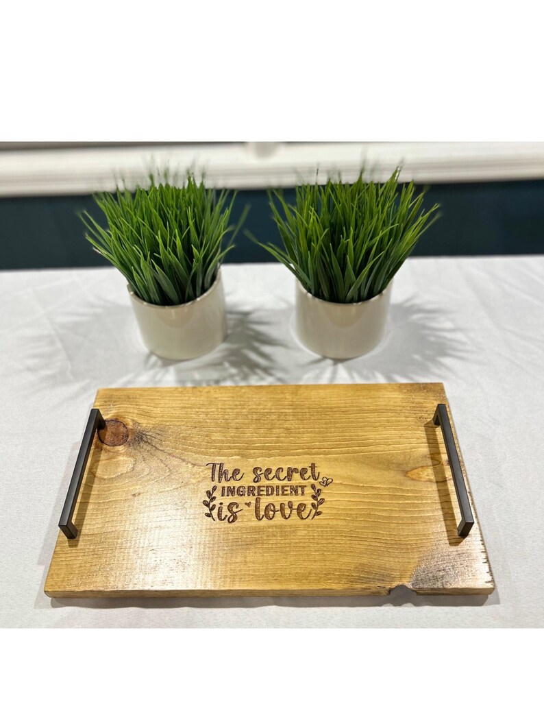 16x9x2 Serving Tray. Laser Engraved in the Center, "the Secret ...
