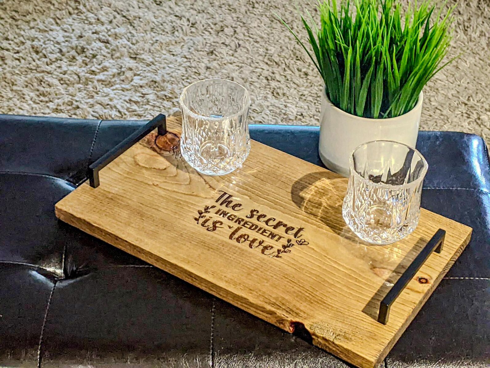 16x9x2 Serving Tray. Laser Engraved in the Center, "the Secret ...