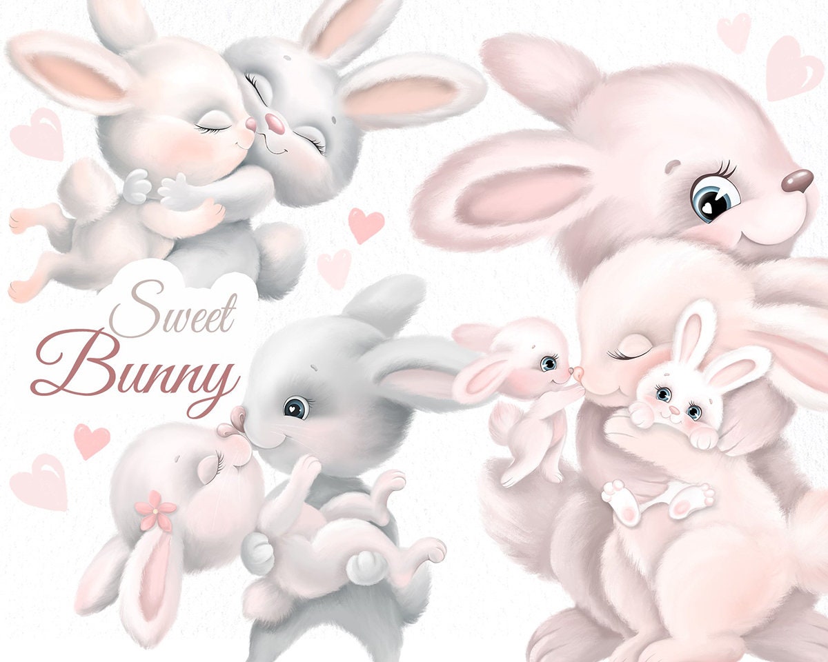Clip Art Cute Bunnies Wallpaper