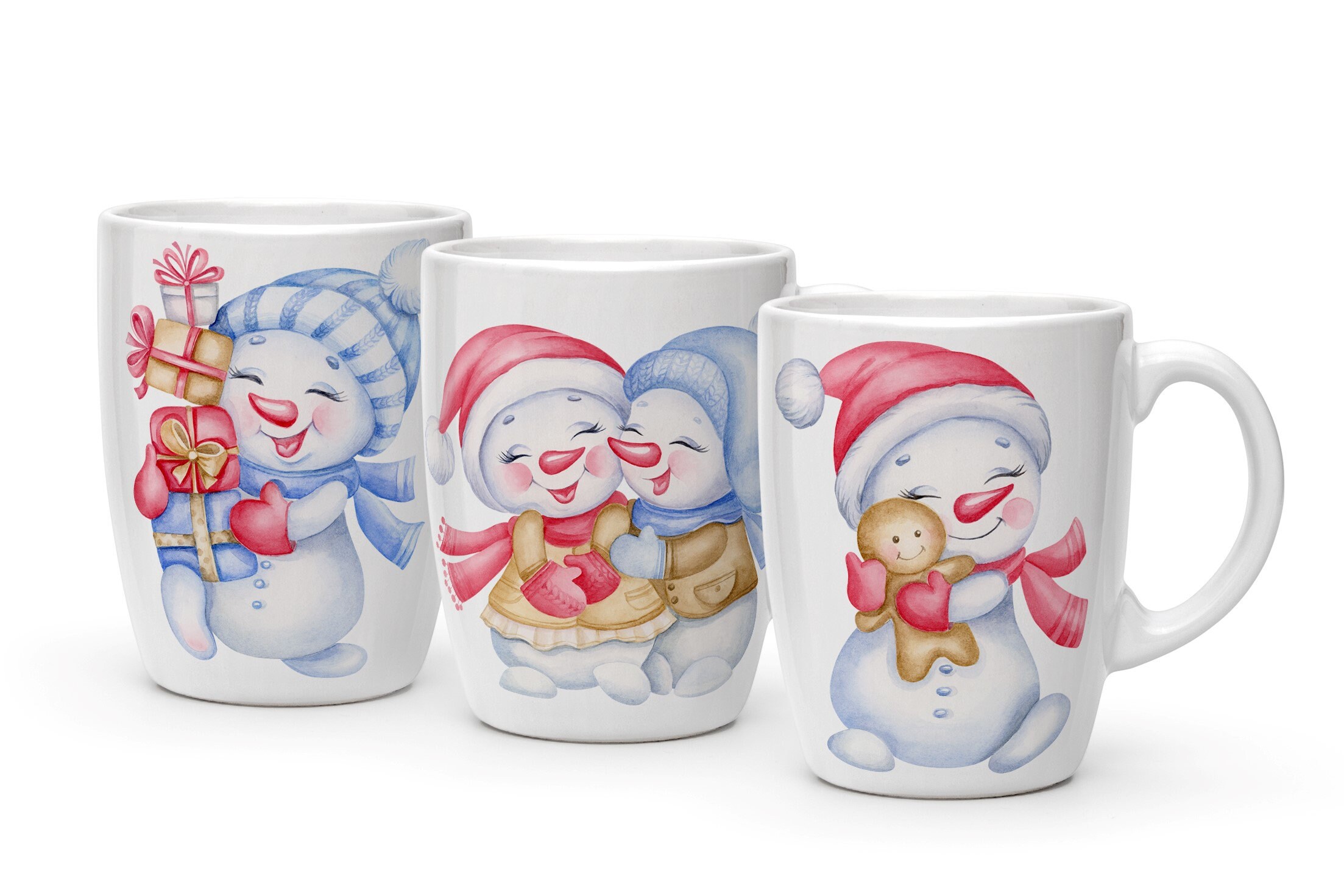 Christmas Snowmen Clipart, Cute Snowman Bundle PNG, Christmas ...