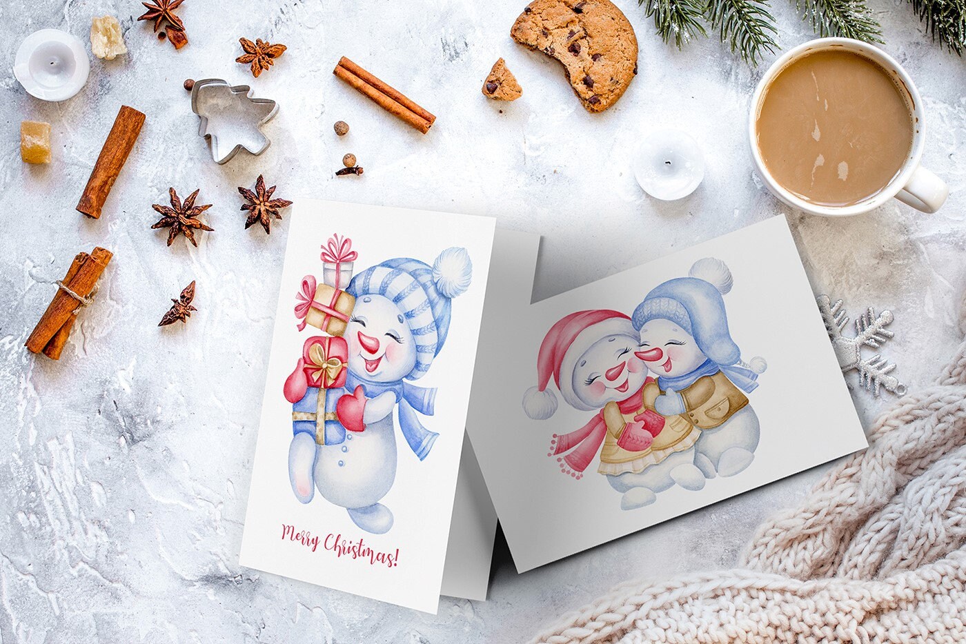 Christmas Snowmen Clipart, Cute Snowman Bundle PNG, Christmas ...