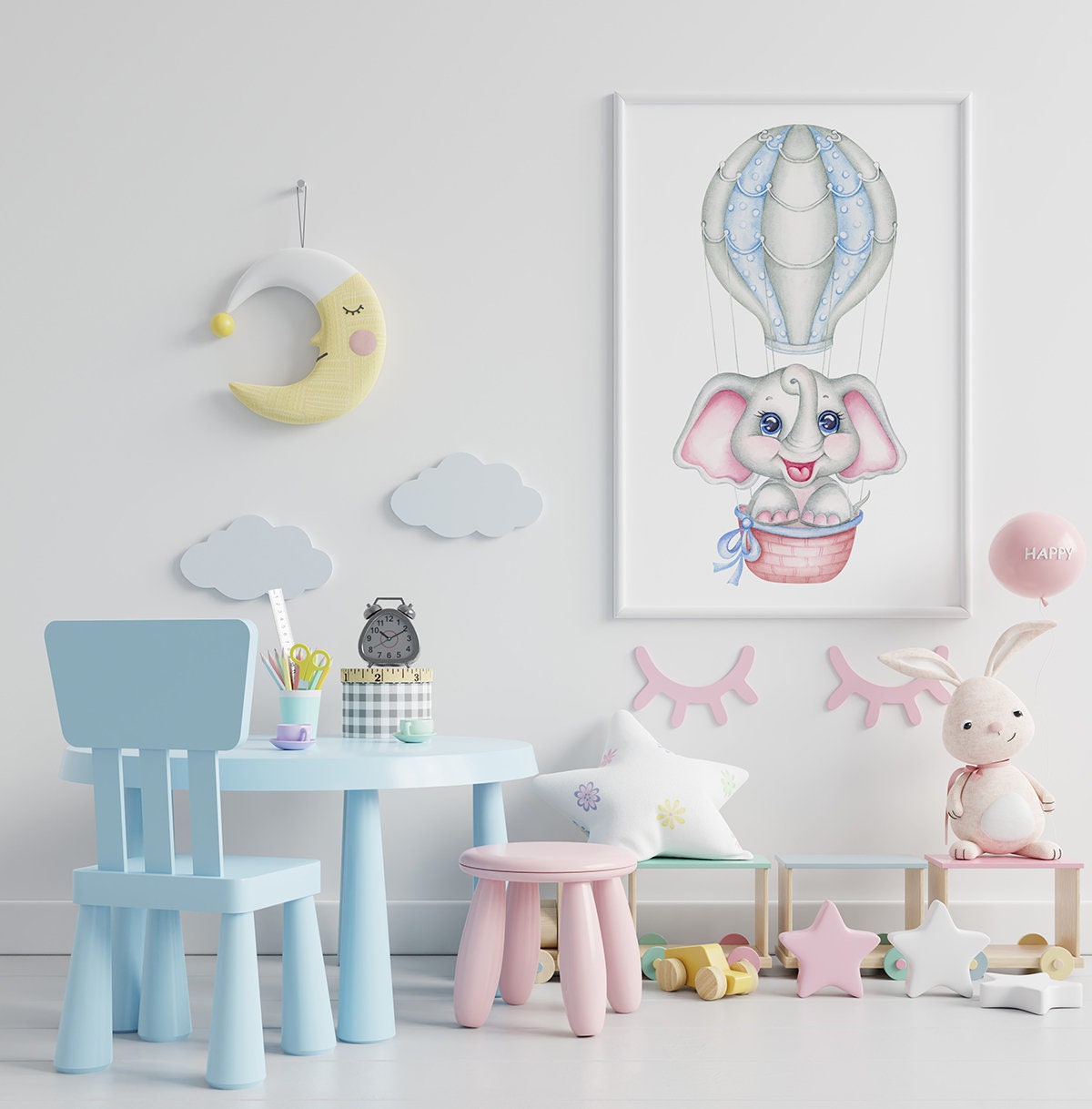 Cute Baby Elephant Watercolor Clipart, Elephant PNG, Elephant Baby ...