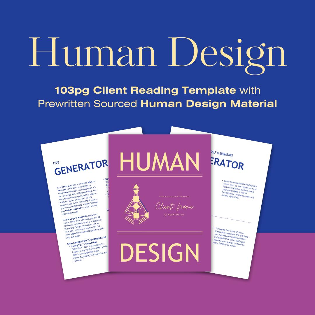 Editable 103-page Human Design Report Template for Coaches and ...