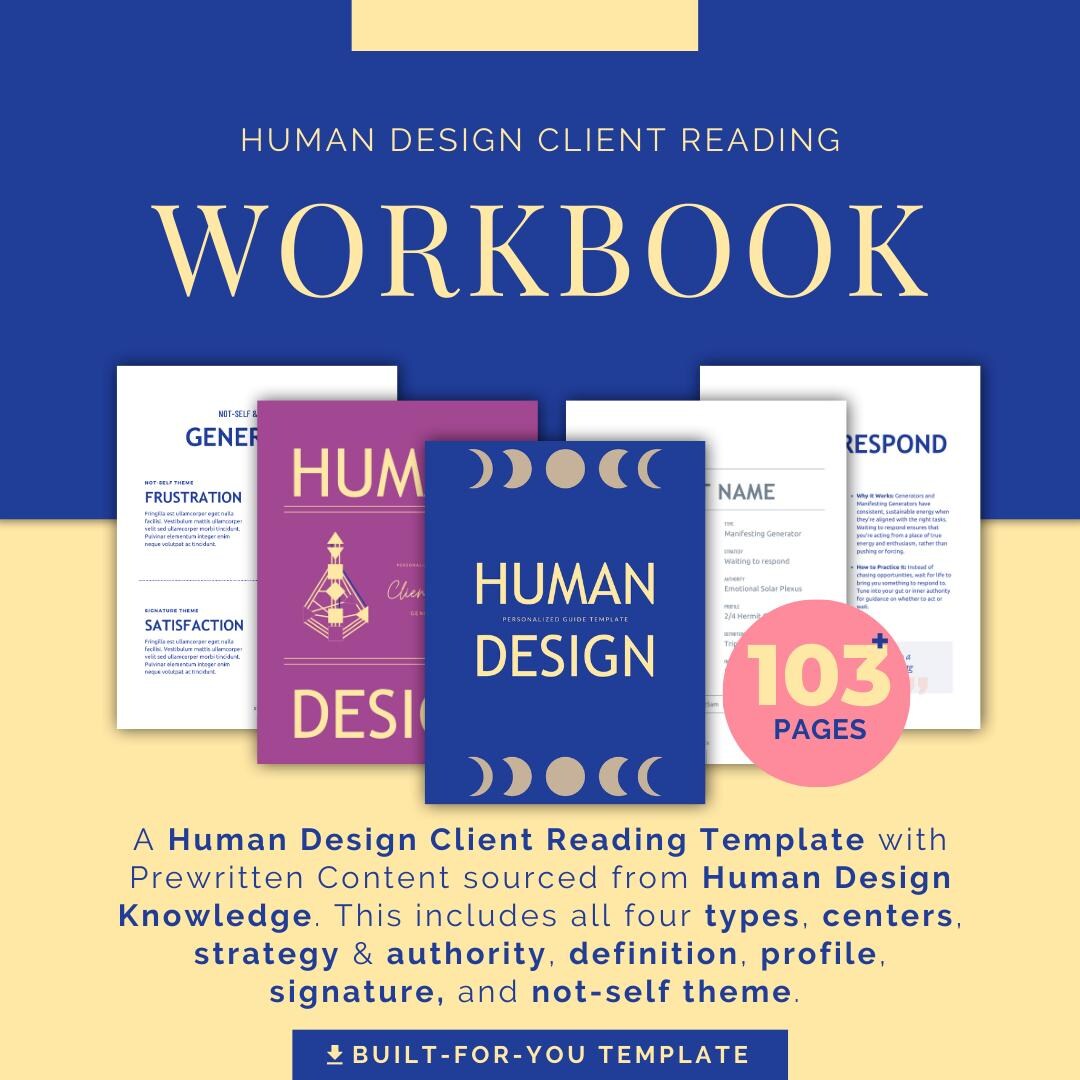 Editable 103-page Human Design Report Template for Coaches and ...