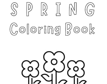 Think Spring Coloring Page - Etsy