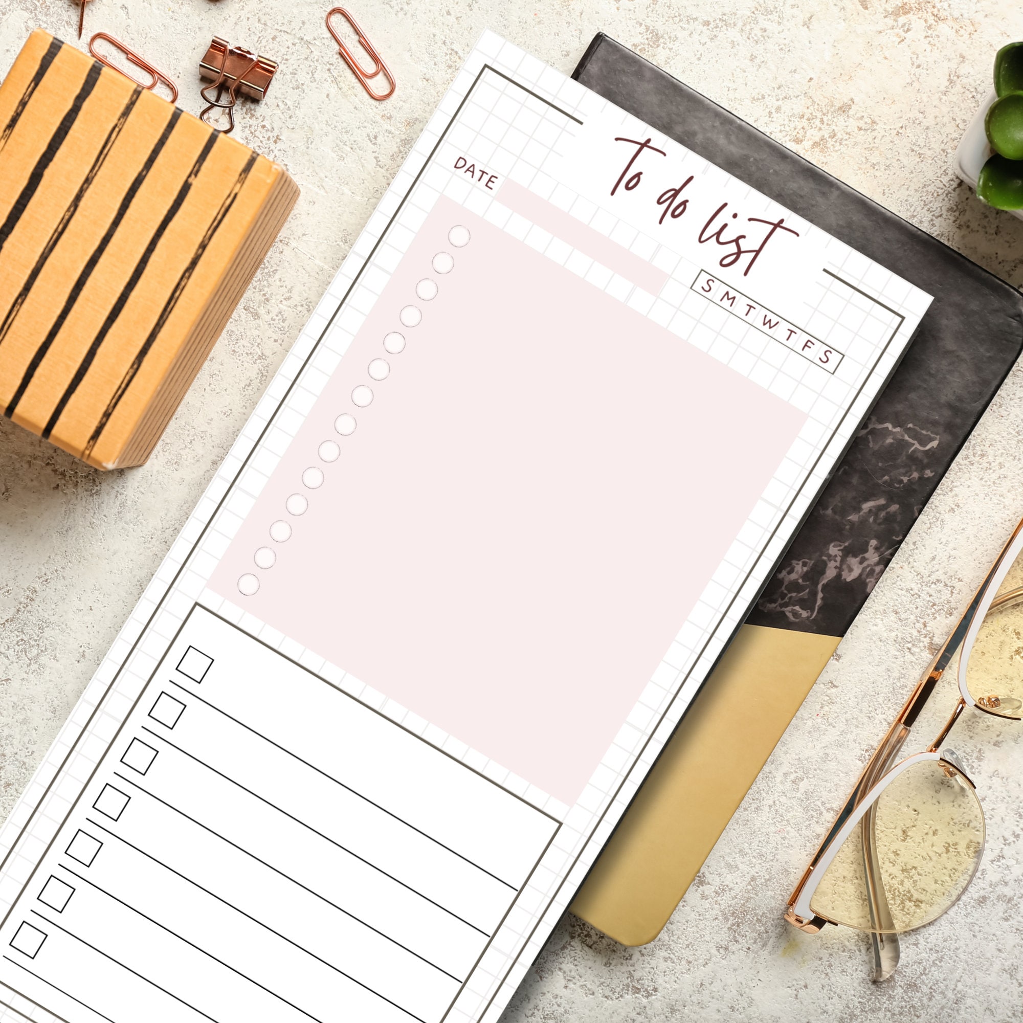 1 Cute Minimal Pink to Do List Notepad, to Do List Notepad,printable to ...