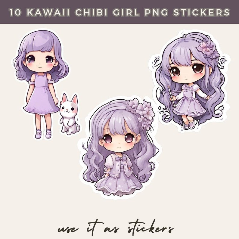 Cute Chibi Character Girl, Chibi Character Png, Daily Life Stickers ...
