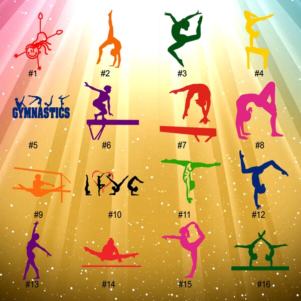Gymnastics Decals - Etsy