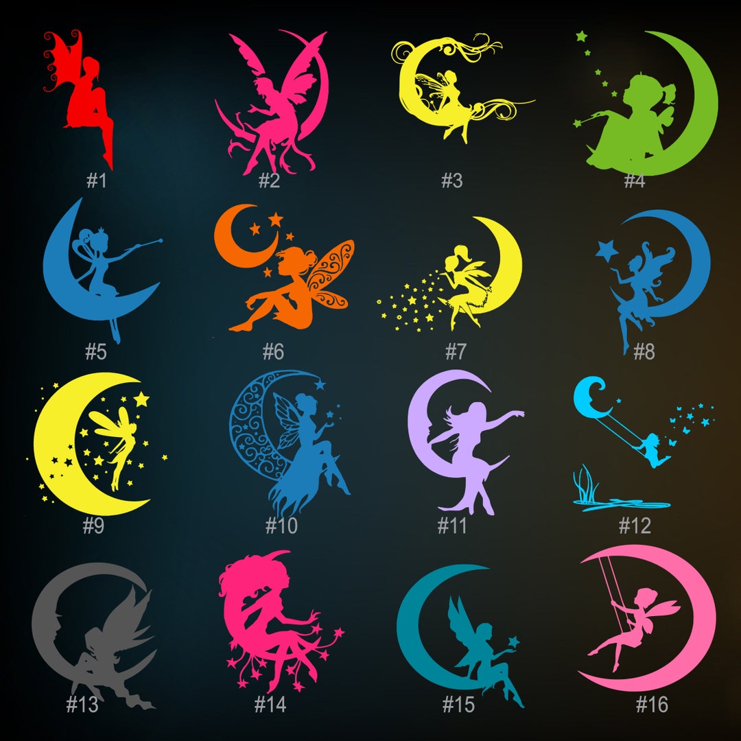 FAIRY 1-16 Mystical Fairies Vinyl Decals Car Window Decal Locker ...