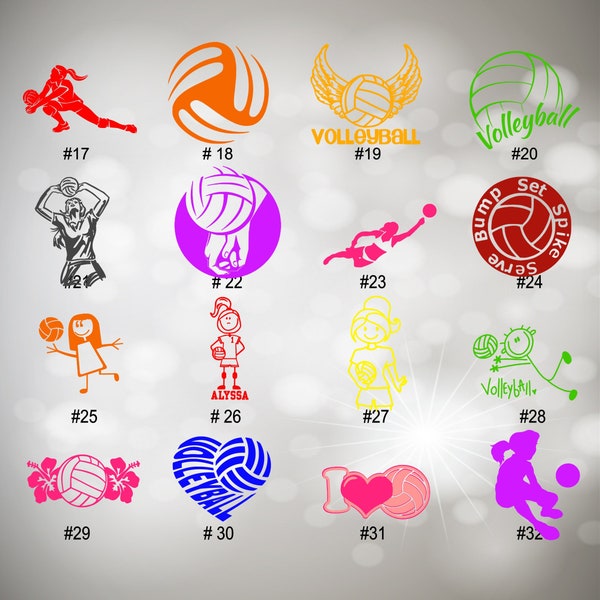 Volleyball Window Decals - Etsy