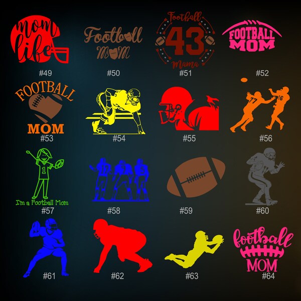 Football Car Decal - Etsy
