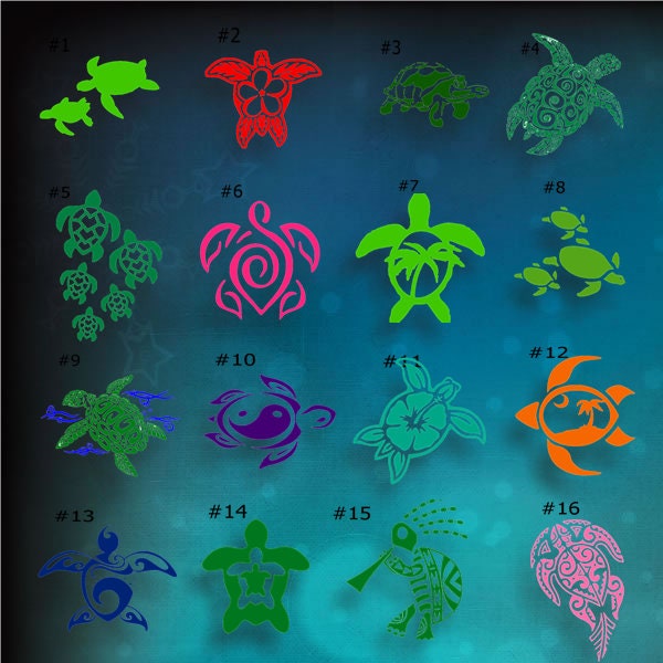 Sea Turtles Car Decal - Etsy