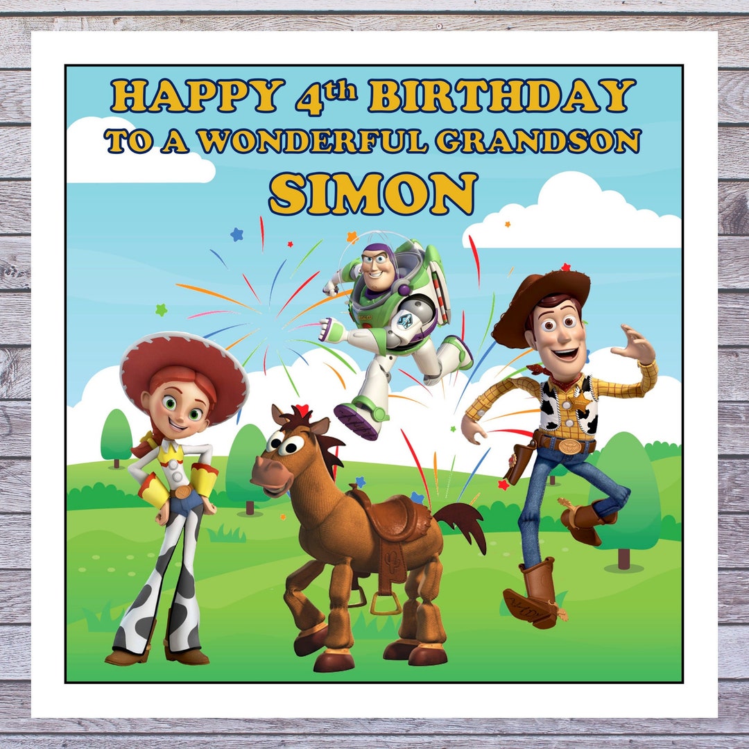 Toy Story Personalised Birthday Cards Any Name, Age, Relationship - Etsy
