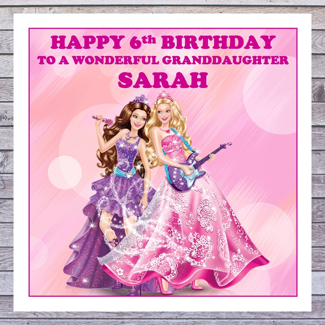 Barbie Personalised Birthday Cards Any Name, Age, Relationship - Etsy