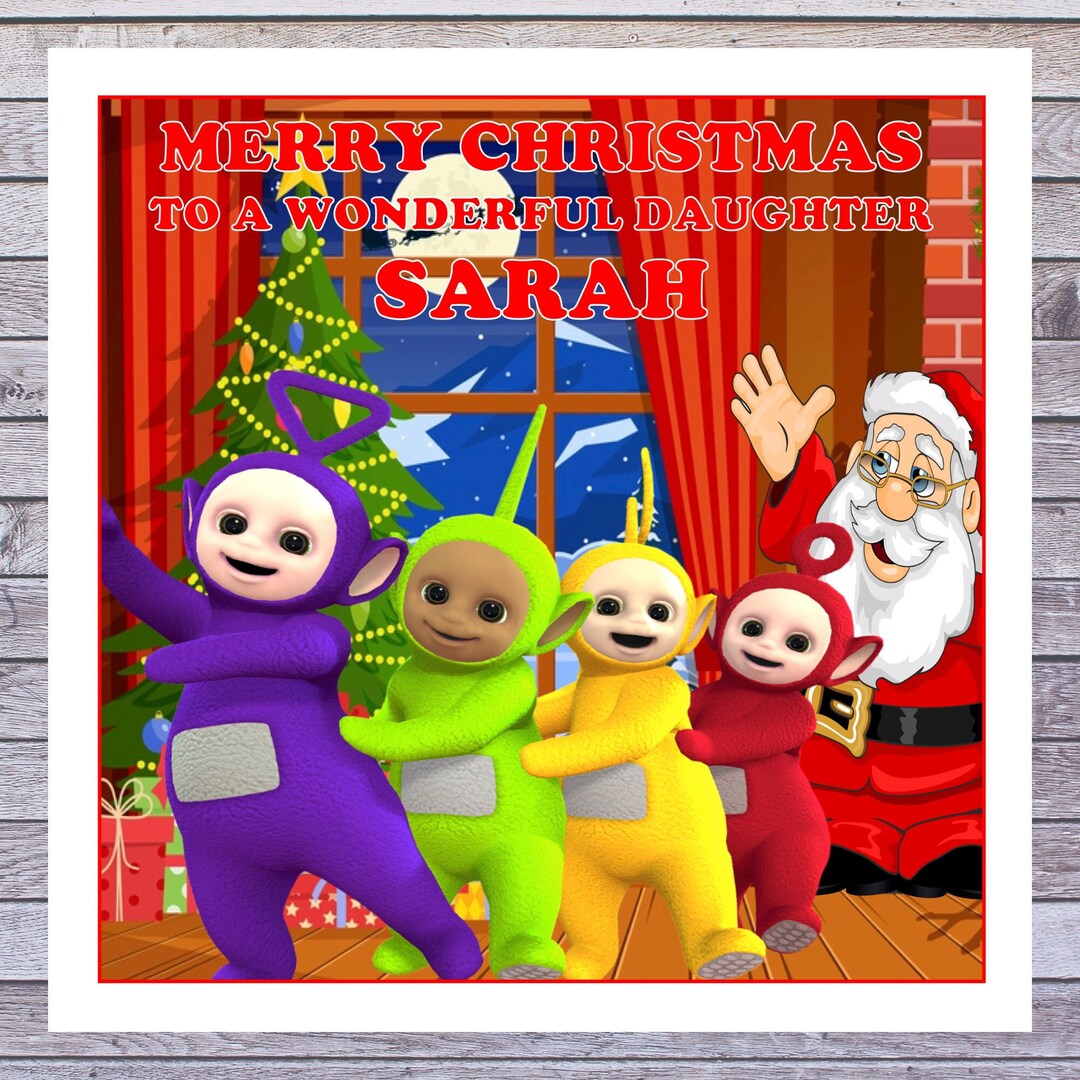 Teletubbies Personalised Christmas Cards Any Name and Relationship - Etsy