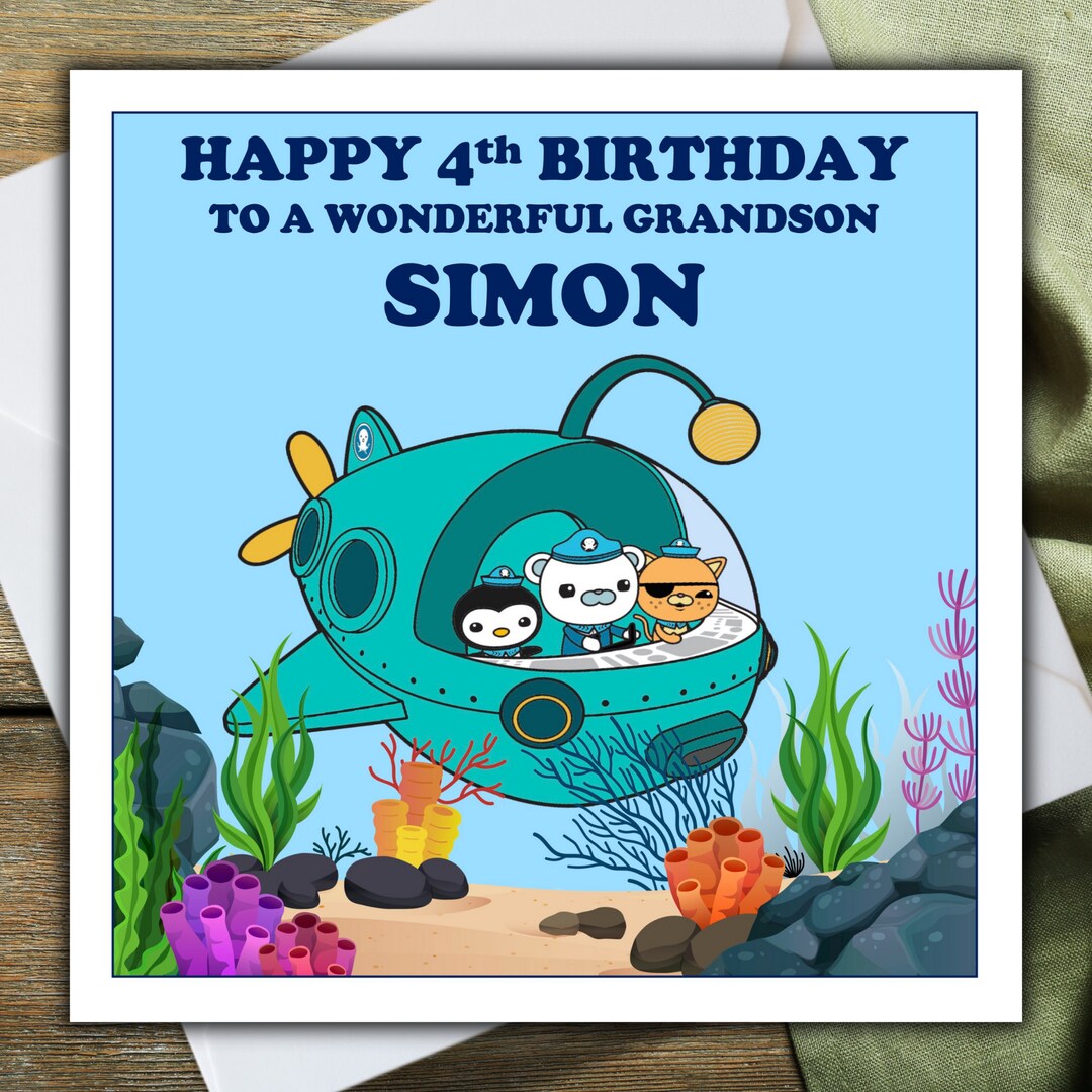 Octonauts Birthday Cards Personalised With Any AGE RELATIONSHIP NAME - Etsy