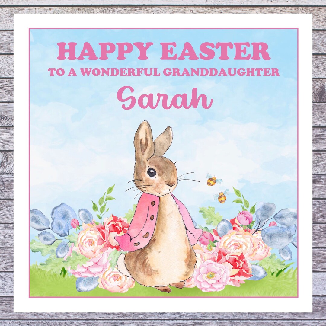 Peter Rabbit Easter Cards Personalised With Any NAME & RELATIONSHIP - Etsy