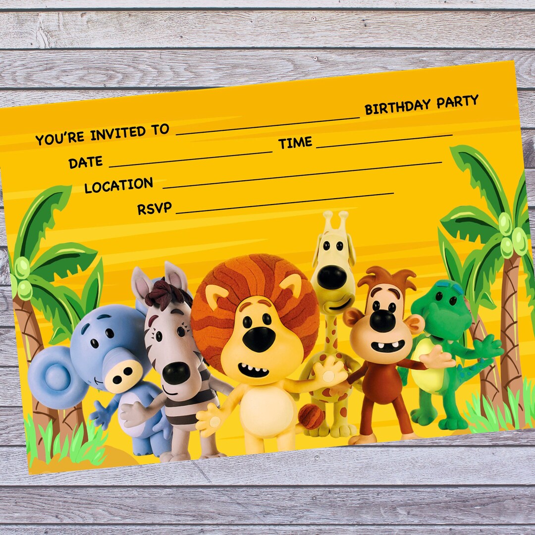 1B Ra Ra the Noisy Liontheme Birthday Party Invitations 10 - Etsy