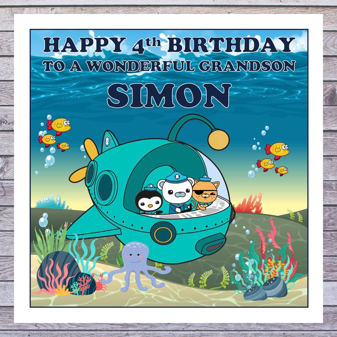 1A Personalised Octonauts Theme Birthday Cards Any Name - Etsy