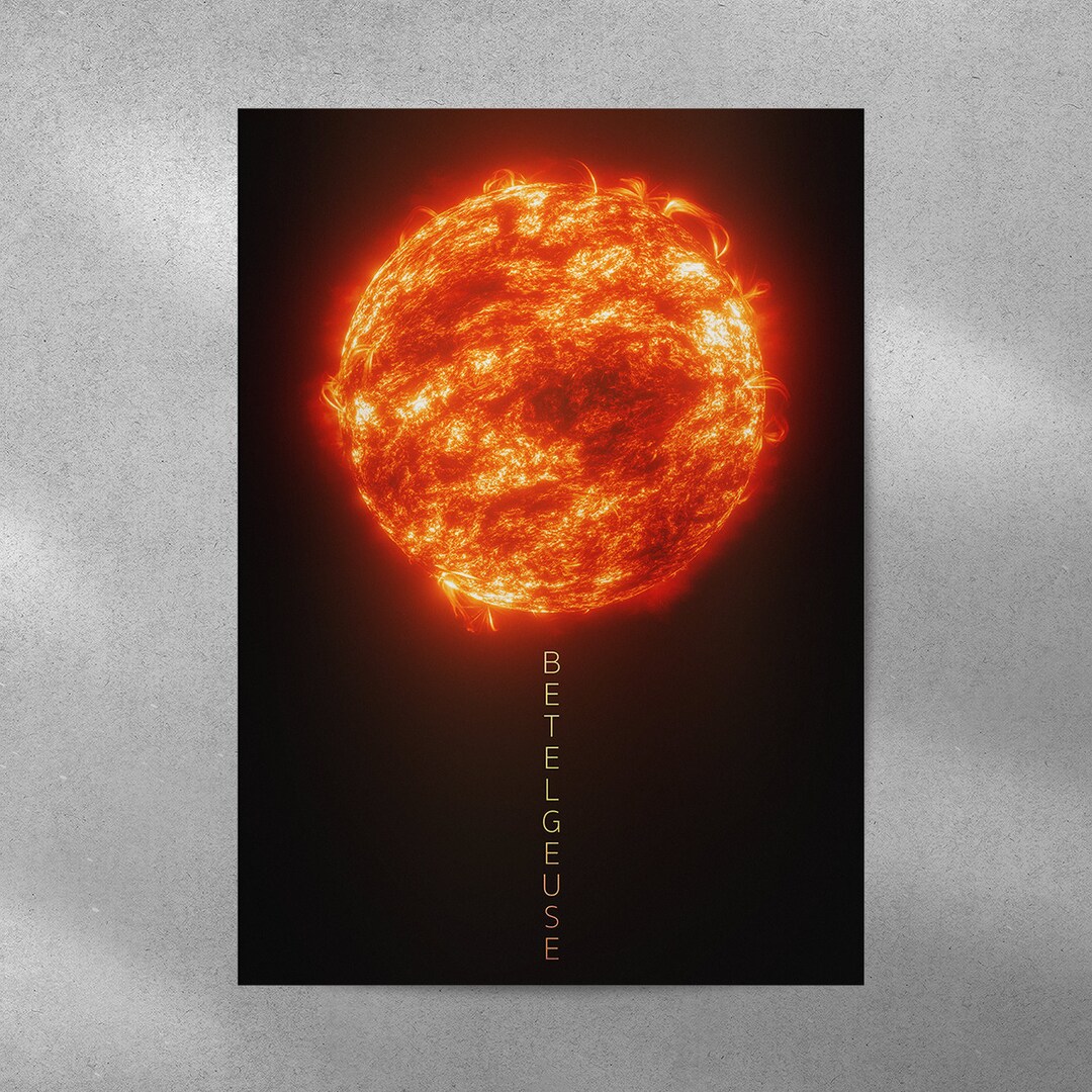 Betelgeuse, Space Art Print, Star Poster, Wall Art Decor, Gallery Wall ...