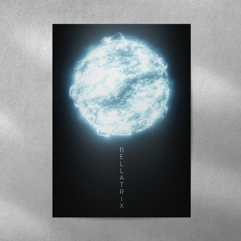 Bellatrix, Space Art Print, Star Poster, Wall Art Decor, Gallery Wall ...